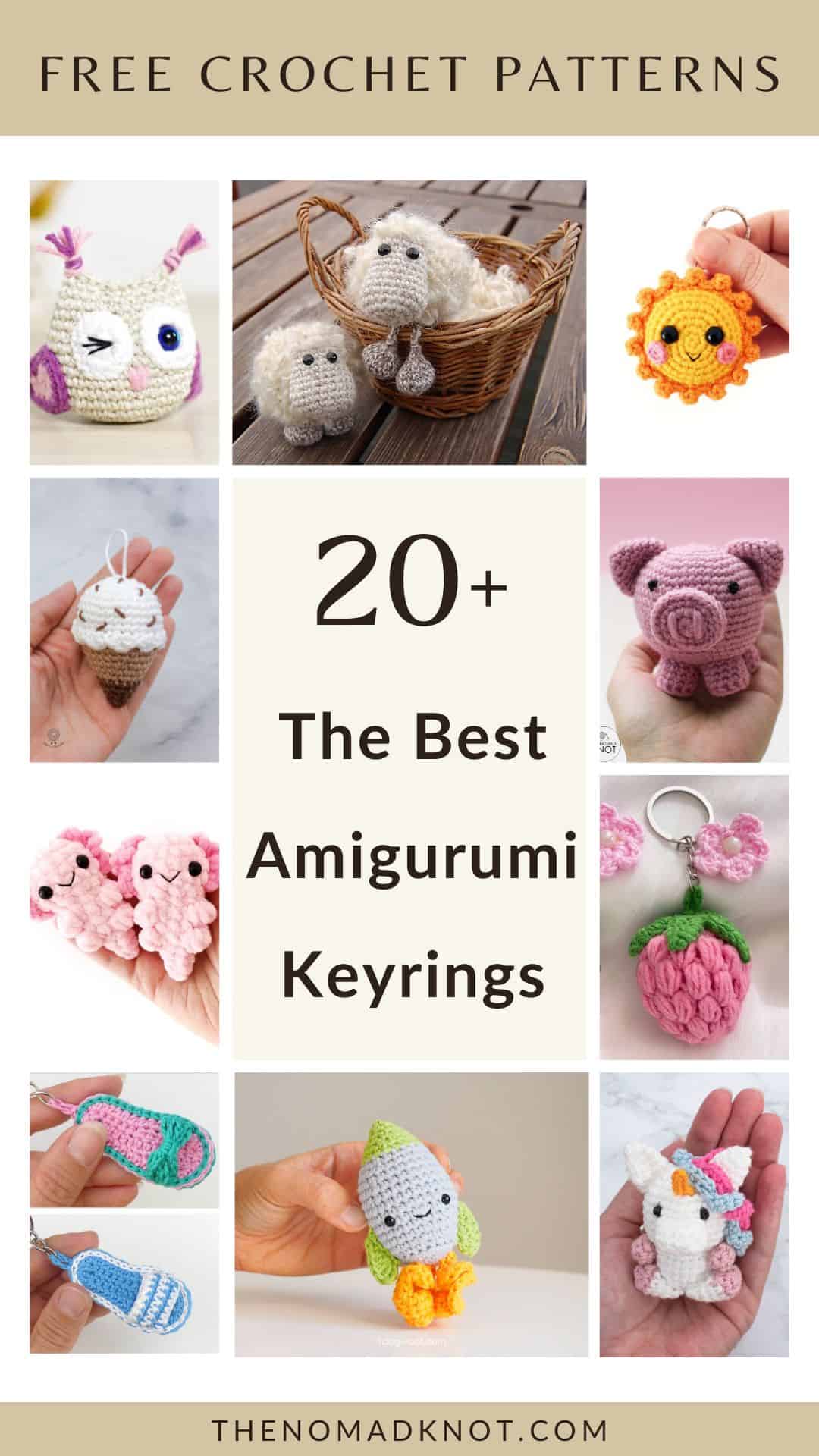 The Cutest free crochet keyrings on Pinterest! ⋆ The Nomad Knot