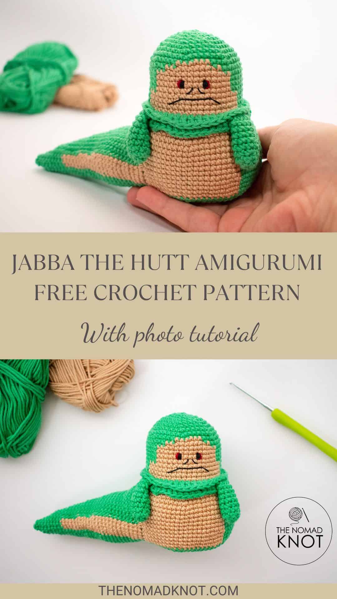 Jabba the Hutt amigurumi free crochet pattern ⋆ The Nomad Knot