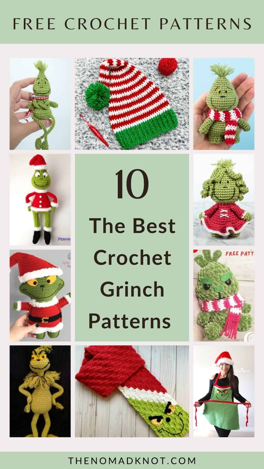 Crochet Grinch: 10 Best Free Patterns! ⋆ The Nomad Knot
