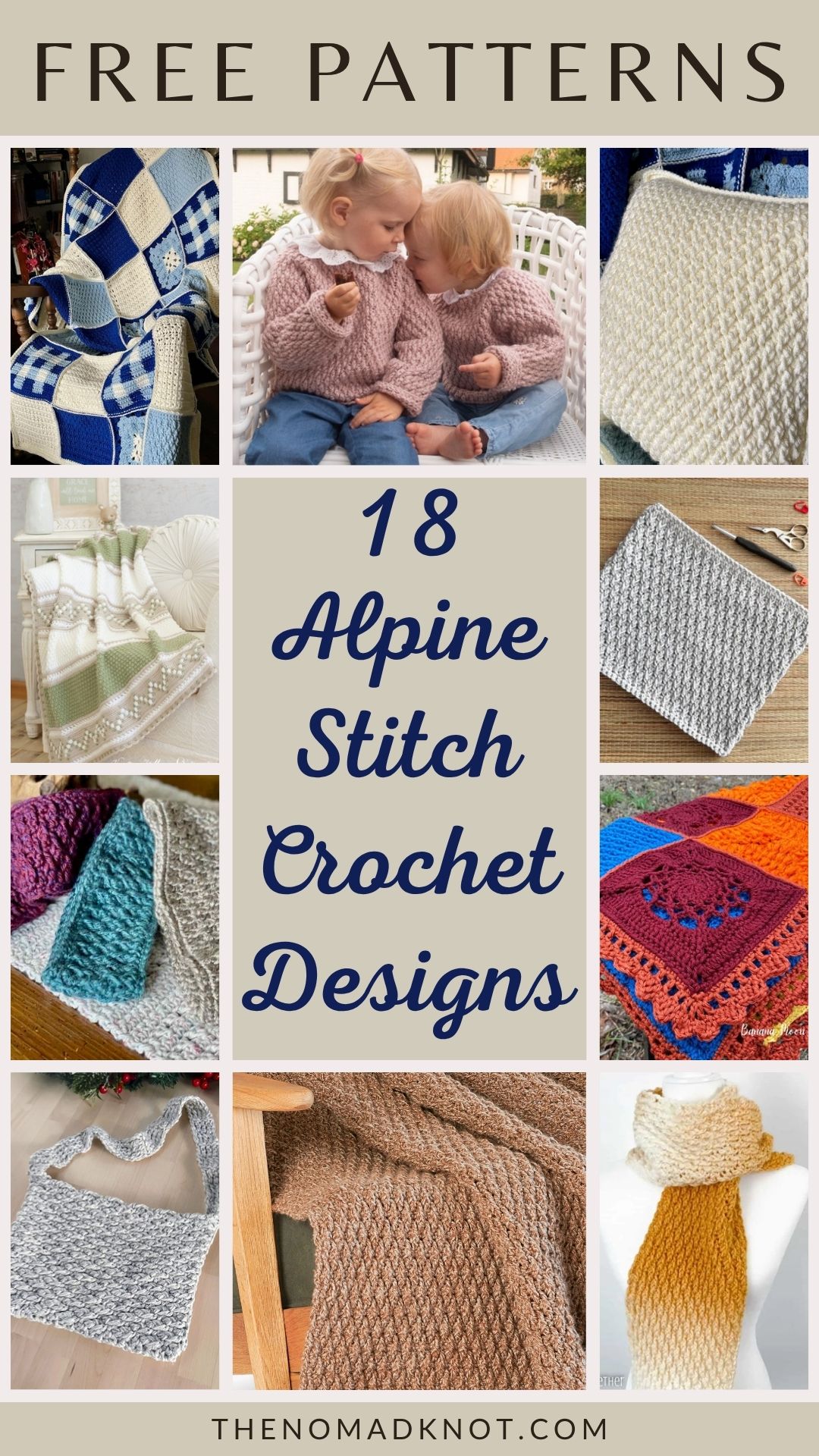 Alpine Stitch Crochet Patterns – 18 Free Textured Designs ⋆ The Nomad Knot